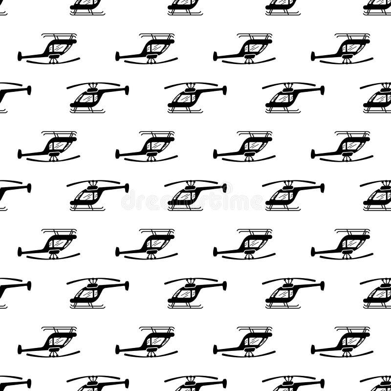 Small Helicopter Pattern Seamless Vector Stock Vector - Illustration of ...