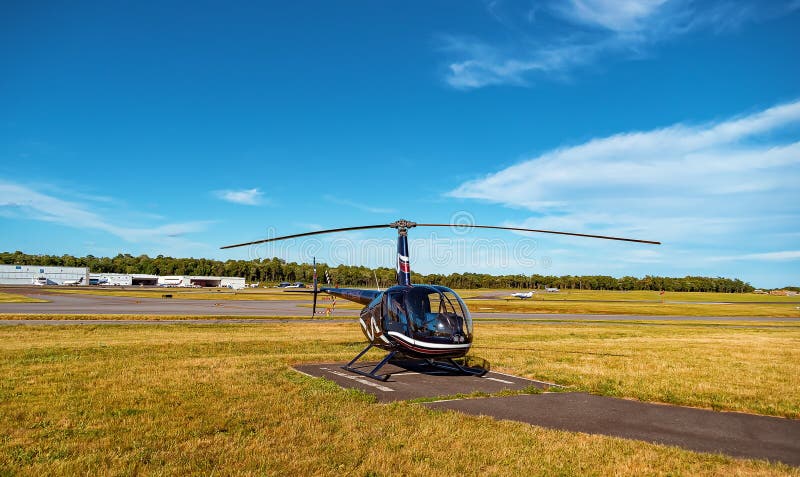 Small Helicopter Ready for a Flight Stock Image - Image of technology ...