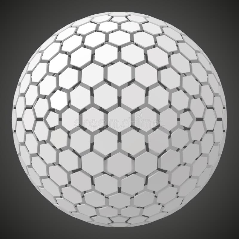 Small Hexagons Forming a Sphere. 3d Style Vector Illustration Stock ...