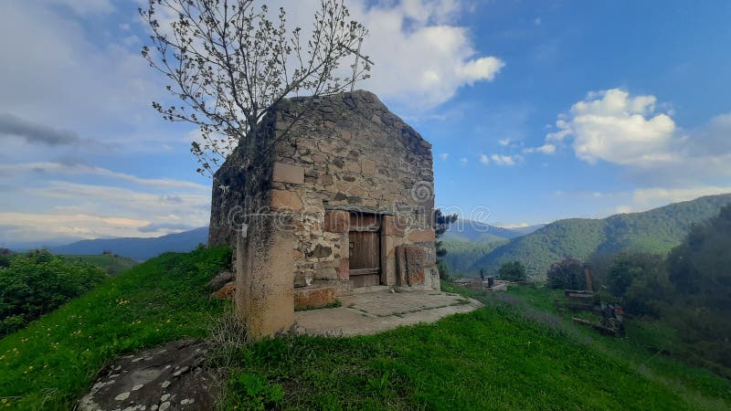 The Hidden Chapel in the Mountains Stock Image - Image of building ...