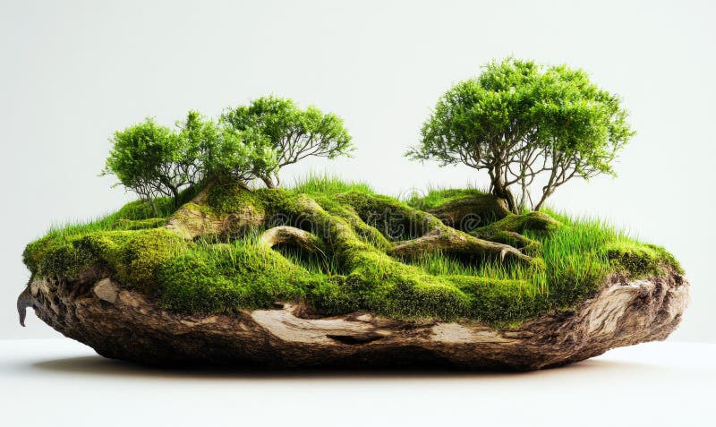 A Small Hill with Grass and Trees Stock Image - Image of leaf, nature ...