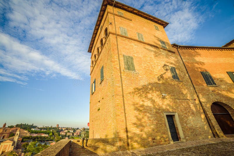 A Small Hilltop Village Streets Stock Photo - Image of tourism, romagna ...
