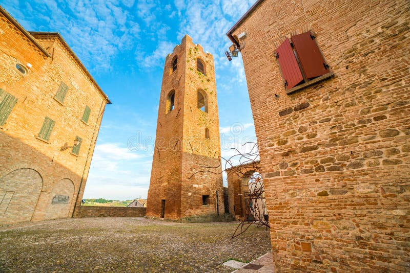 A Small Hilltop Village Streets Stock Image - Image of tourism, cobbled ...