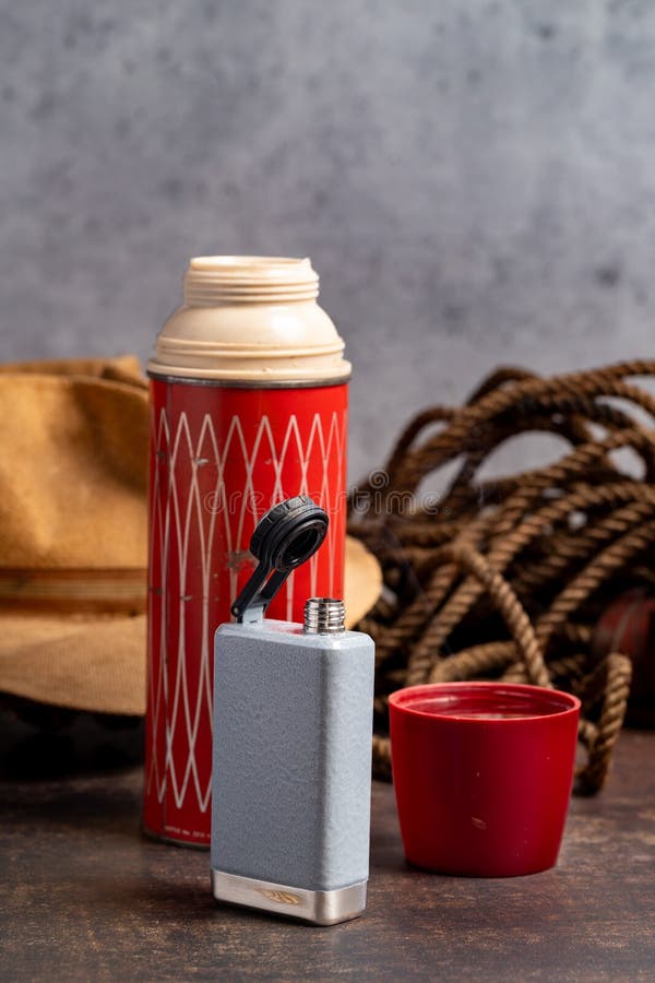 Small Hip Pocket Flask on Work Bench Stock Photo - Image of container ...