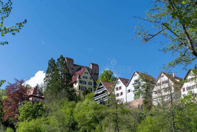 Small Historic German Village on Hill Stock Photo - Image of outlook ...