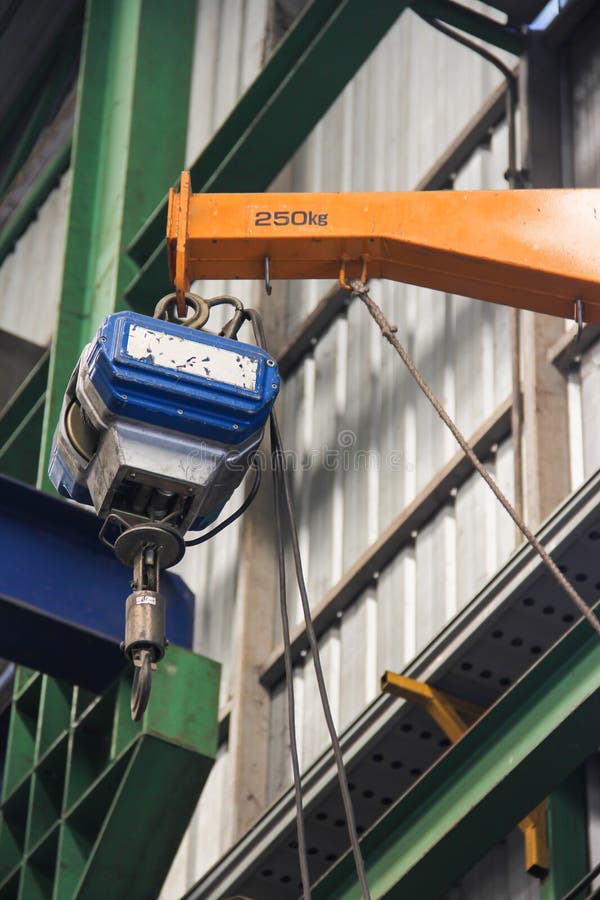 Small hoist in the factory stock photo. Image of industrial - 34560172