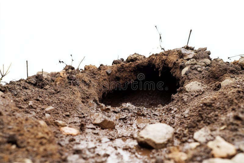 A Small Hole in the Ground Surrounded by Rocks and Grass, Perfect for ...