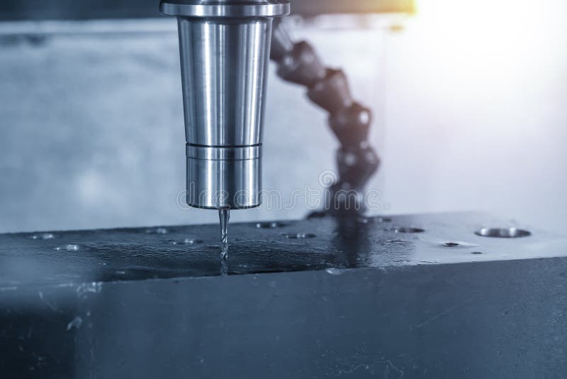 The Small Hole Tapping Process on CNC Machine with Lighting Effect ...