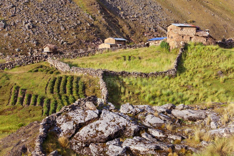 Small Home Building in Vilcanota Mountains Peru Stock Image - Image of ...