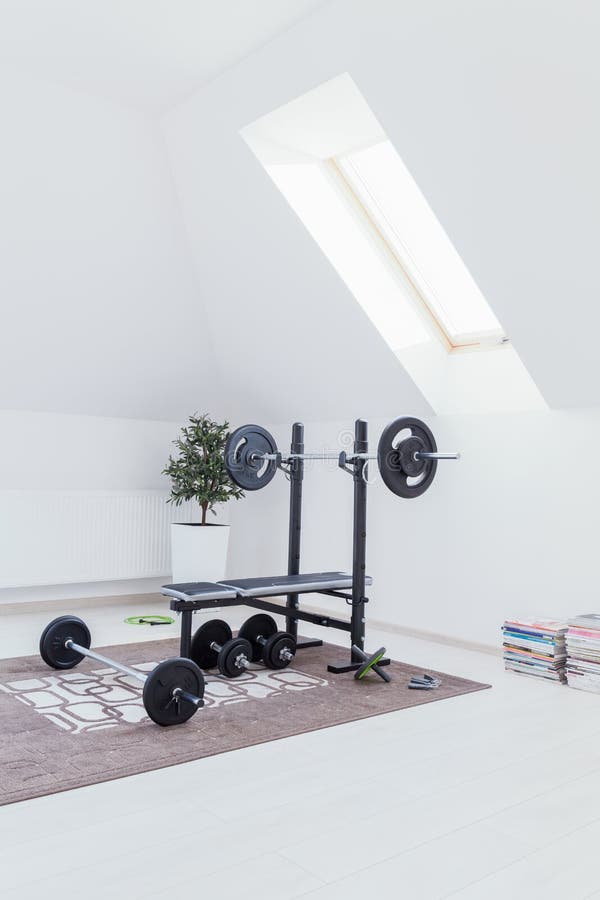 Small home gym stock photo. Image of room, home, residential - 54380308