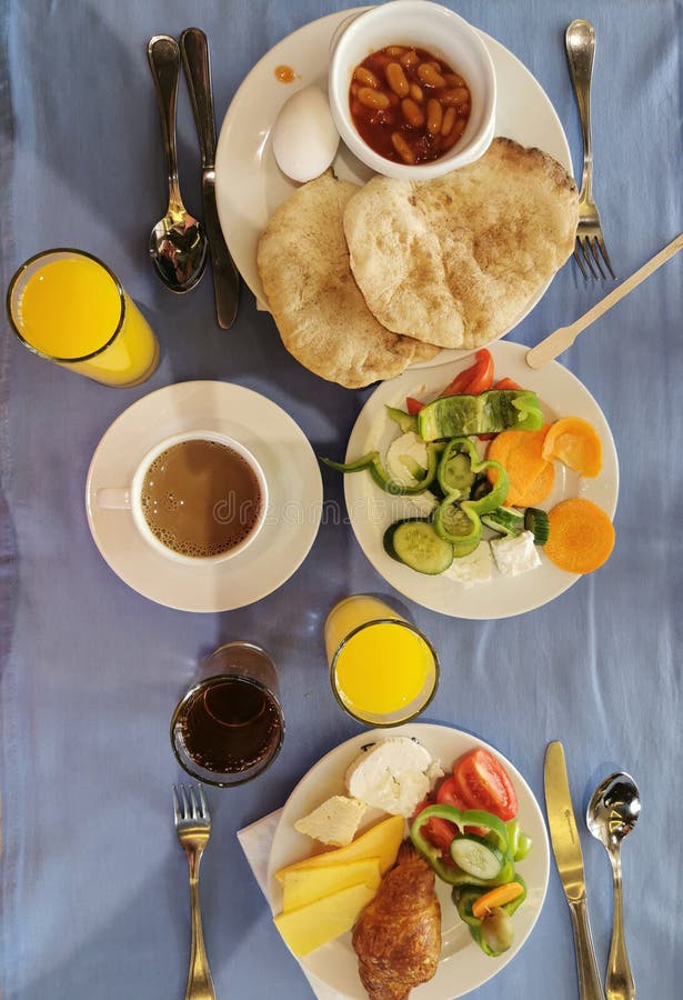Small Hotel Breakfast in the Egypt Stock Photo - Image of juice, diet ...