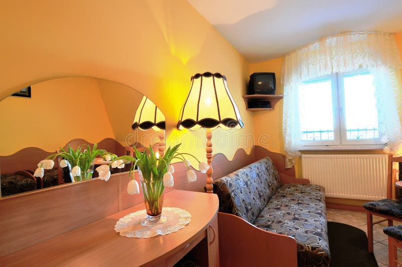 Small hotel room stock image. Image of little, single - 5323473