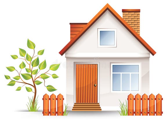 Small house stock vector. Illustration of verdure, wooden - 13039636