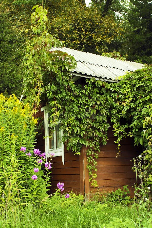 A small house. stock image. Image of green, house, bright - 28056993