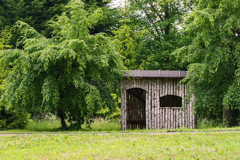 A Small House of Birch Wood Stock Photo - Image of birch, wood: 118608694
