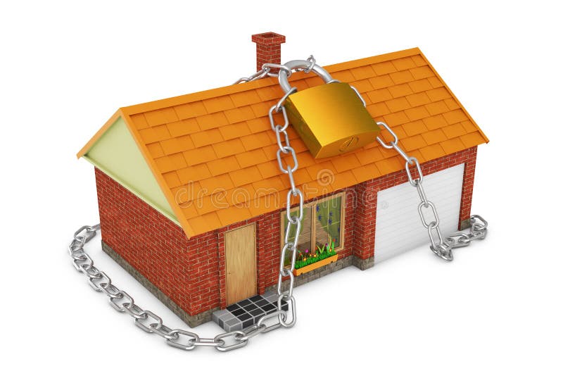 Small house stock illustration. Illustration of lock - 52829363