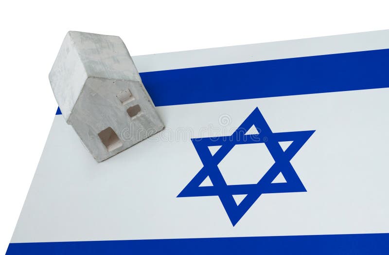 Small House on a Flag - Israel Stock Photo - Image of national ...