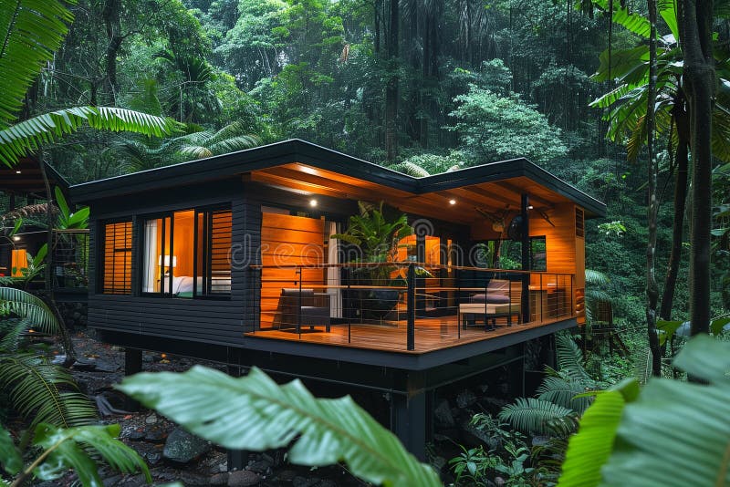 Small House in Forest stock image. Image of rural, greenery - 319464591