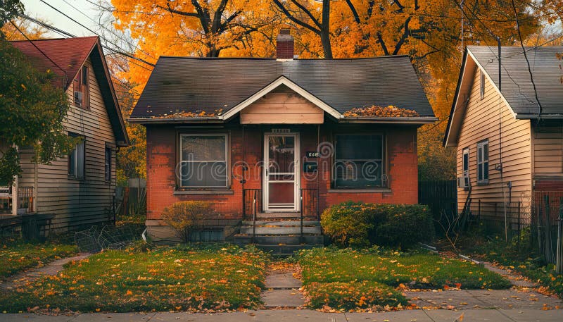 A Small House with a Front Porch Stock Photo - Image of ground, porch ...
