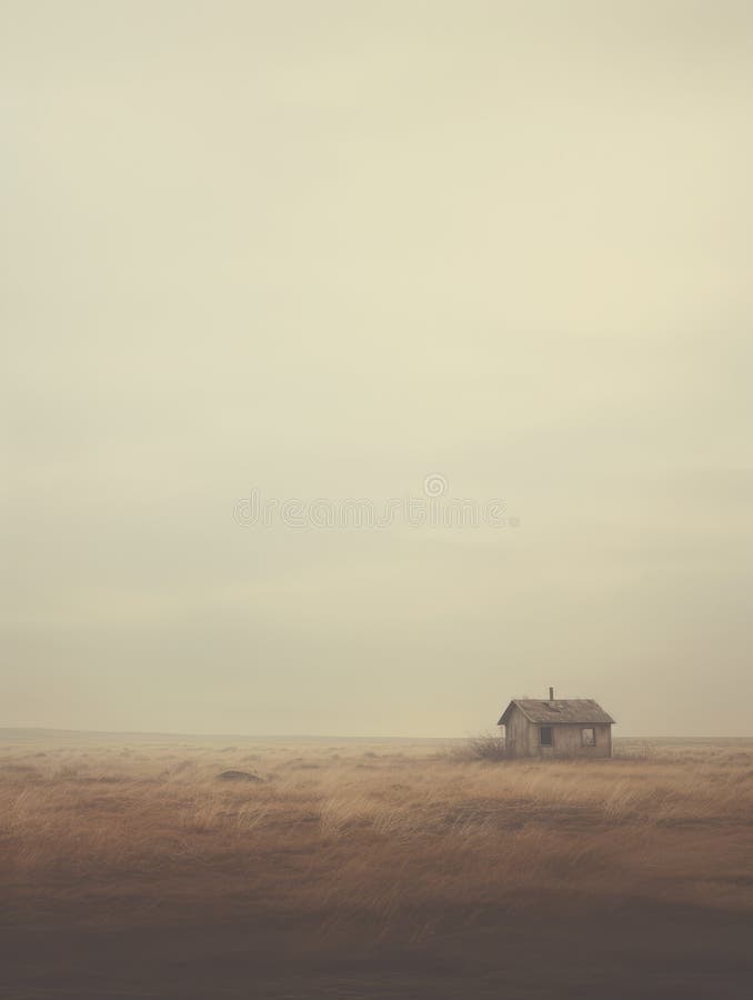 A Small House in the Hazy Distance of Another Planet Stock Illustration ...