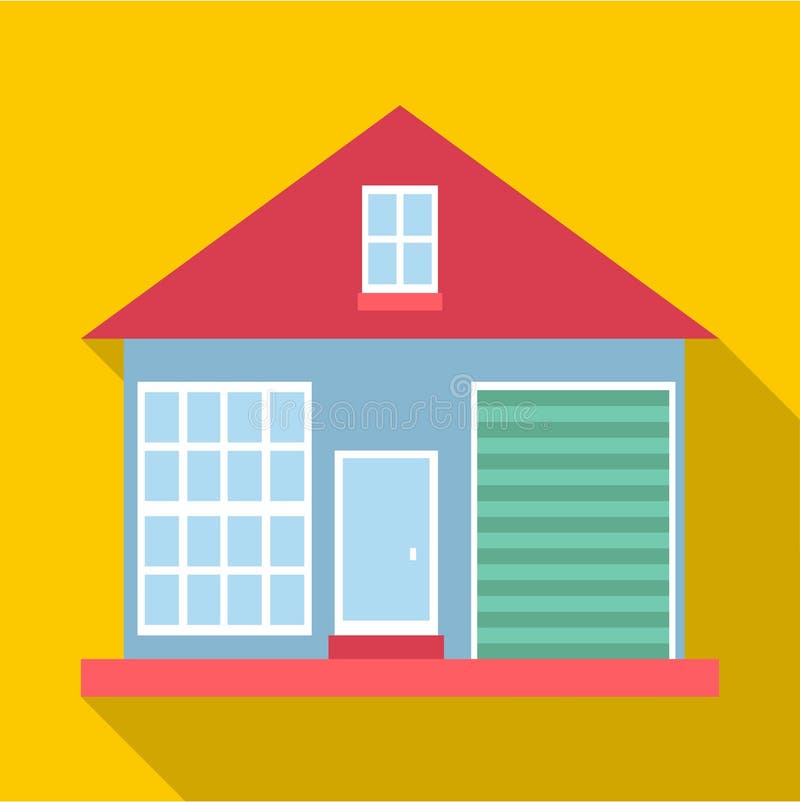 Small House Icon, Flat Style Stock Vector - Illustration of house ...