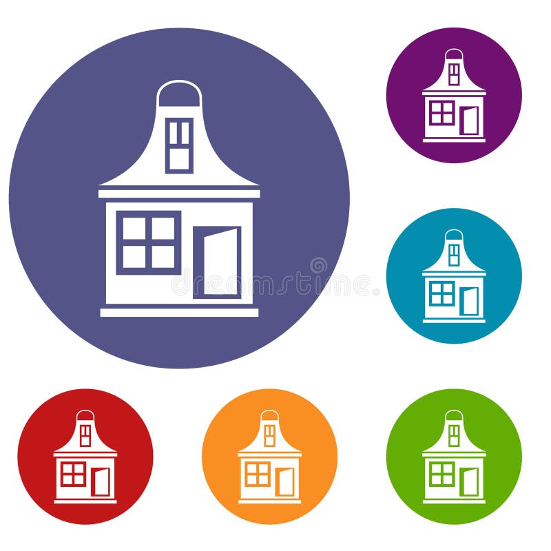 Small house icons set stock vector. Illustration of design - 95784937