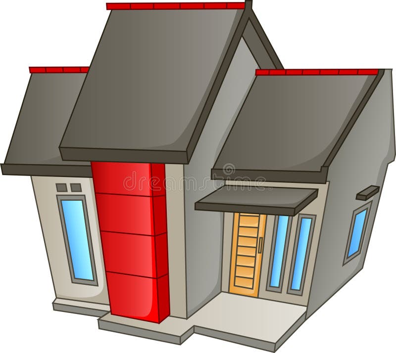 A small house stock vector. Illustration of modern, miniature - 44731107