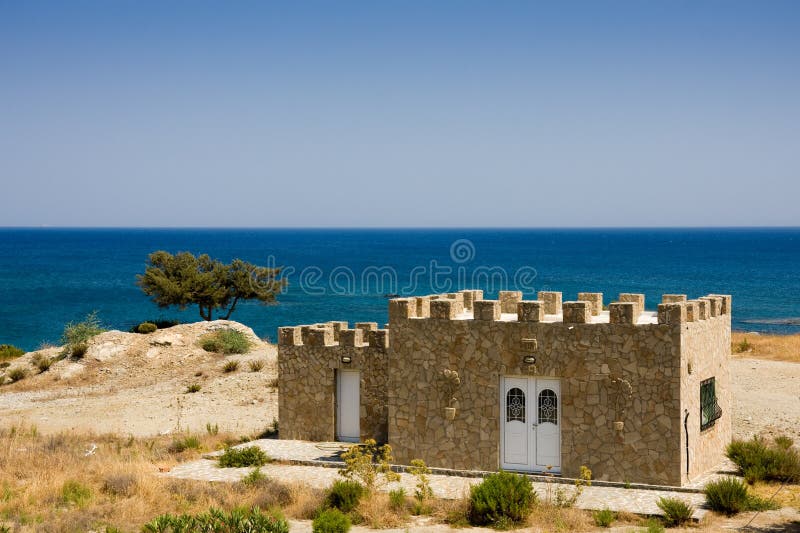 Small house over sea stock photo. Image of water, view - 12984618