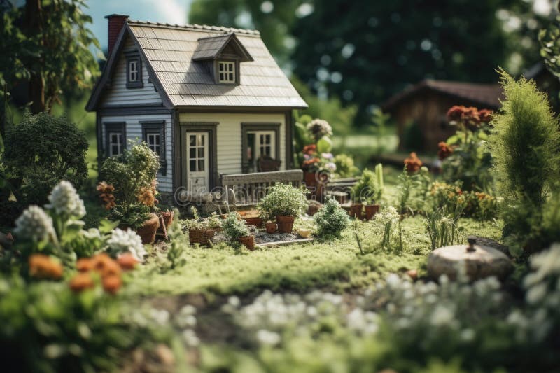 Small House Surrounded by Greenery, Perfect for Real Estate Concept ...