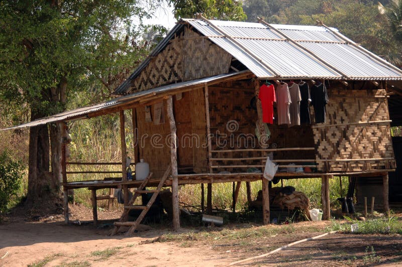 Small House in a Thai Province Stock Image - Image of rural ...