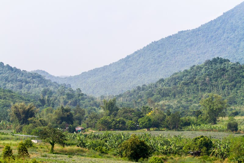Small house in the valley stock photo. Image of mountains - 102838000