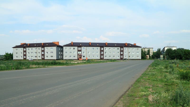 Small Houses of the City of Rubtsovsk Stock Photo - Image of sleeping ...
