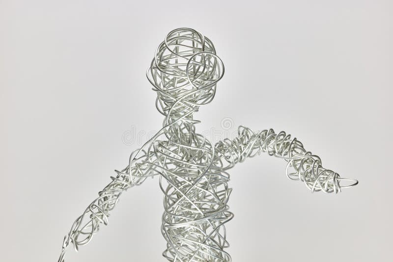 Wire figure stock photo. Image of stand, head, ball - 217892488