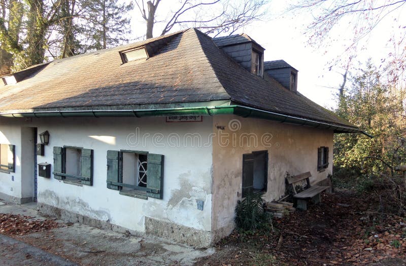 Small Hut in Forest. Autumn. Stock Image - Image of house, forest ...