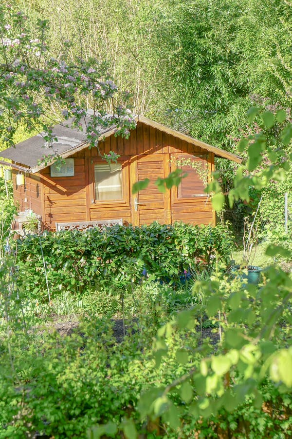 Small Hut, Gazebo in an Allotment Garden Stock Photo - Image of lonely ...