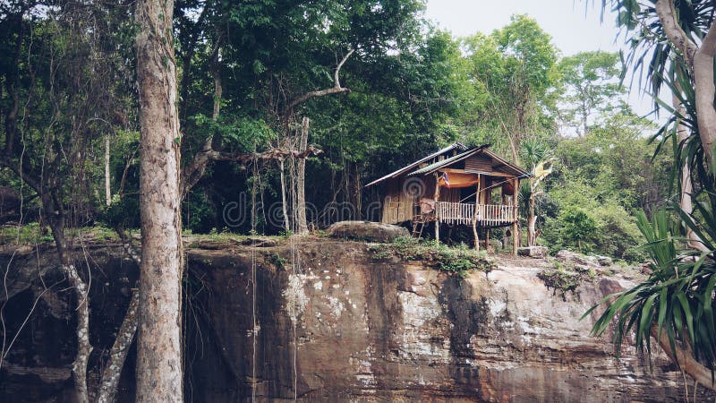 Small Hut In The Middle Of Forest Stock Image - Image of cabin, travel ...