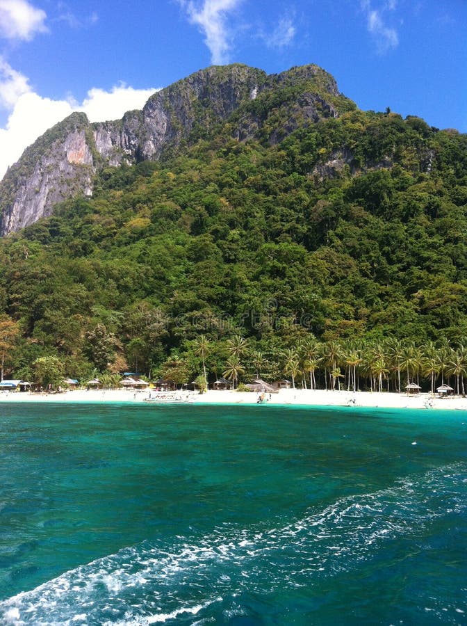 Small Hut Resort on Remote Island Stock Image - Image of resort, boat ...