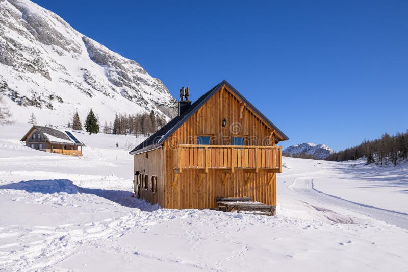 A Small Hut in a Winter Landscape Stock Image - Image of sport, scenery ...