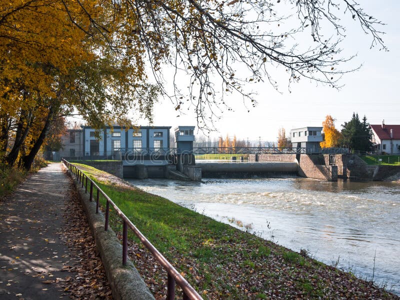 Small hydro power plant stock image. Image of bridge - 66849871