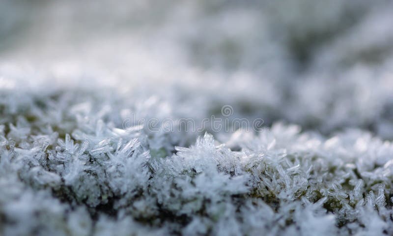 The Small Ice Columns and Spikes Macro Shot Stock Image - Image of ...