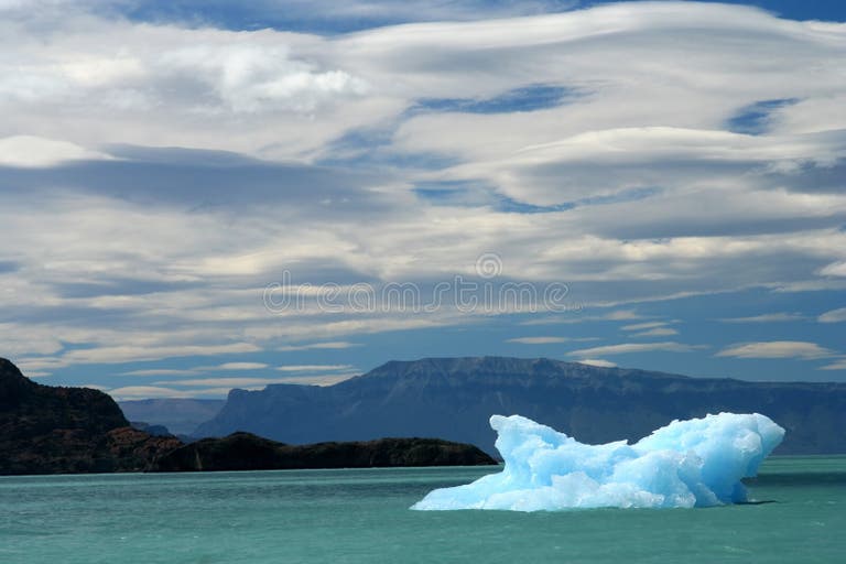 Small Iceberg on a Lake in Patagonia Stock Image - Image of chile ...