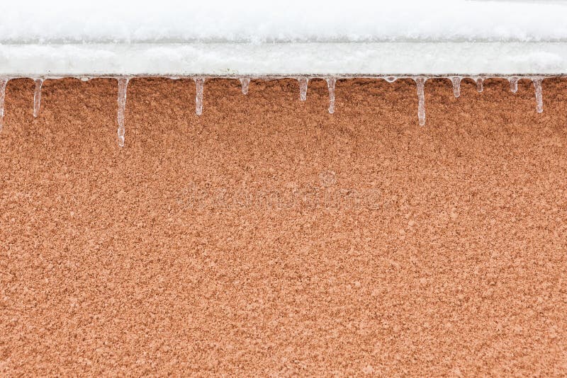 Small Icicles in Windowsill Stock Image - Image of outside, small ...