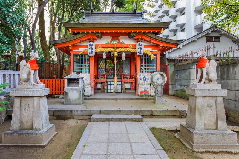 Small Inari Shrine in Ikuatjinja in Kobe Stock Image - Image of ...