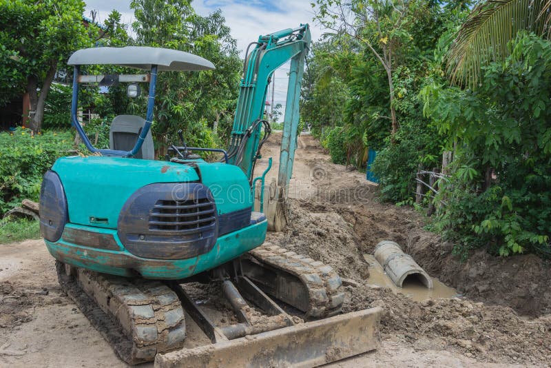 A small industrial digger stock image. Image of mini - 80540431