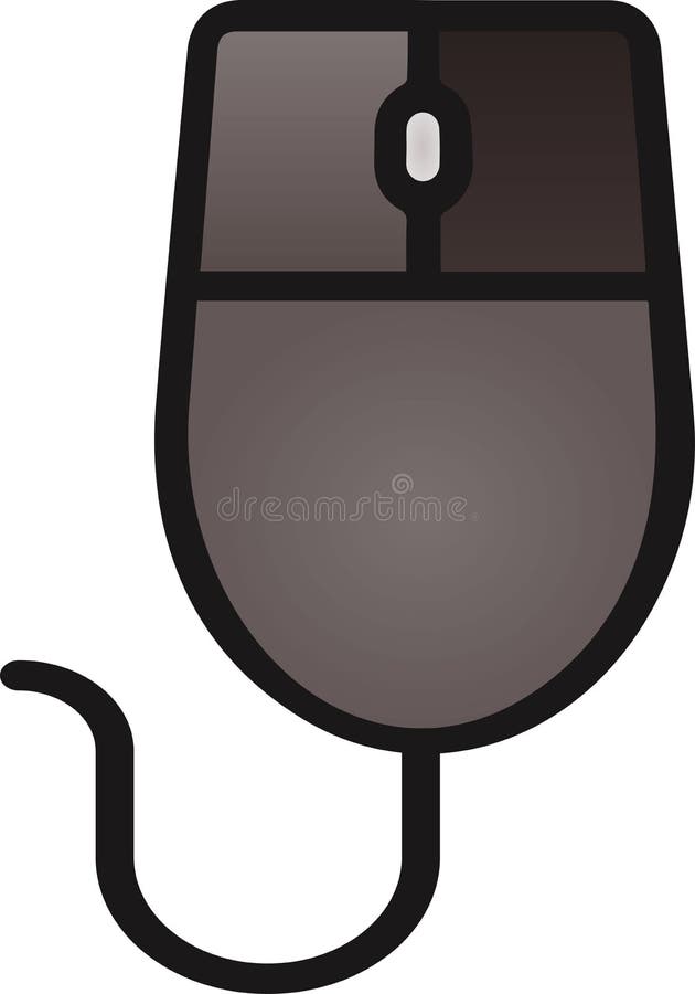 The Drawing of a Clicked Blue Computer Mouse, a Hardware Input Device ...