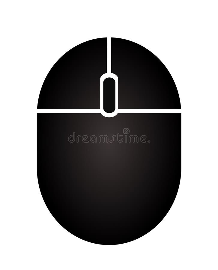 The Drawing of a Gray Computer Mouse, a Small Hardware Input Device ...