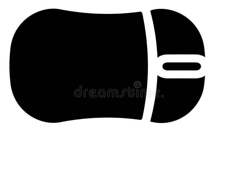 The Drawing of a Black Computer Mouse, a Small Hardware Input Device ...