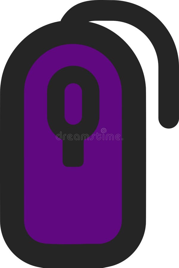 The Drawing of a Purple Computer Mouse, a Small Hardware Input Device ...