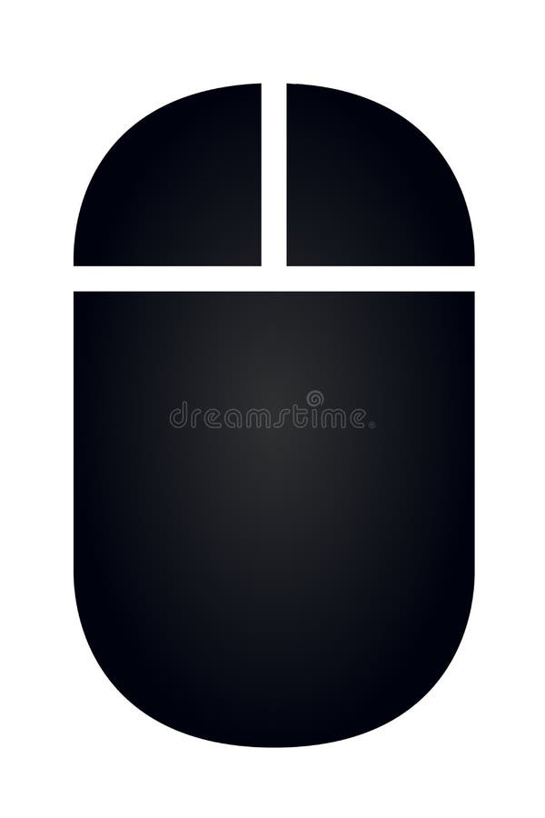 The Drawing of a Computer Mouse. Illustration and Vector. Cartton ...