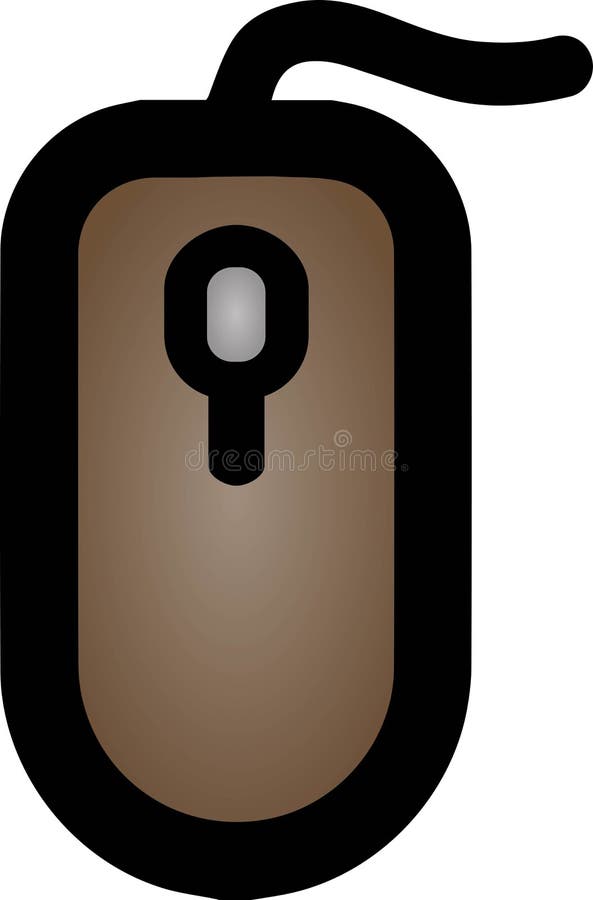 The Drawing of a Brown Computer Mouse, a Small Hardware Input Device ...